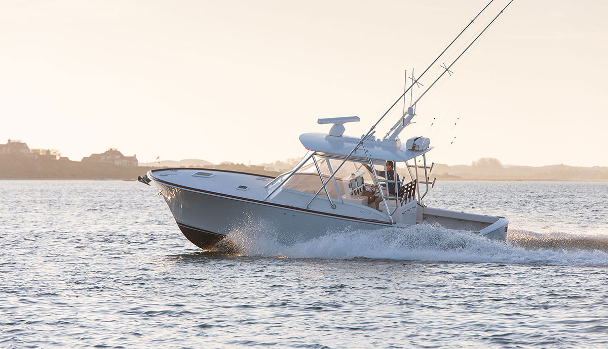 Nantucket's Tidal Creeks Boat Works Off-Shore Fishing Boat Pop's Call